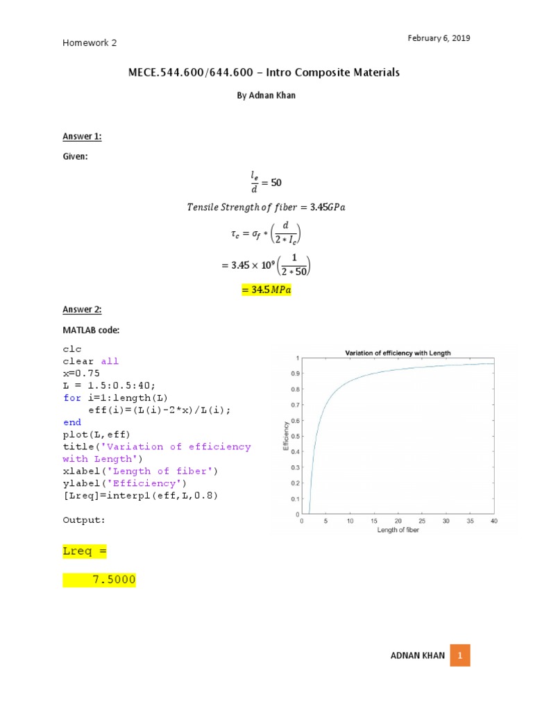 HW-2 - Adnan Khan | PDF | Young's Modulus | Elasticity (Physics)