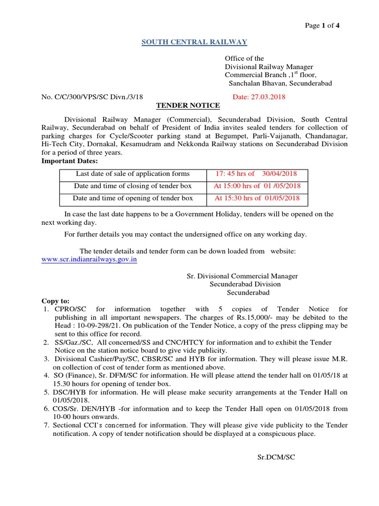 Tender Notification-1 | PDF | Government | Business