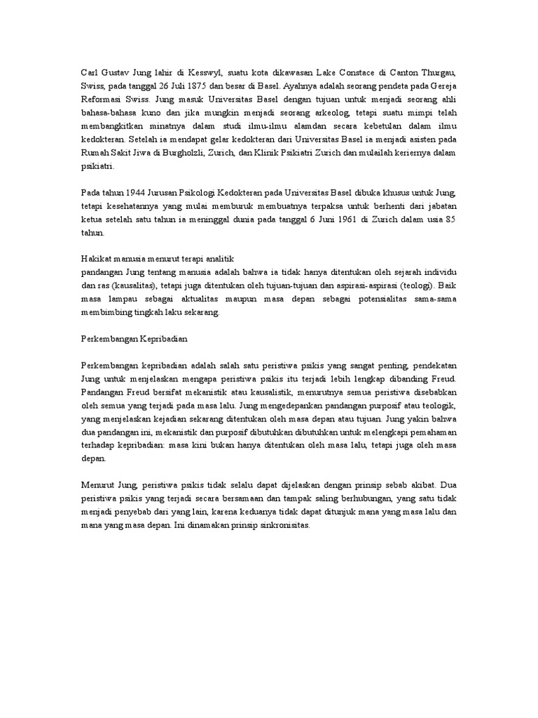 Konseling Terapi Analitik | PDF