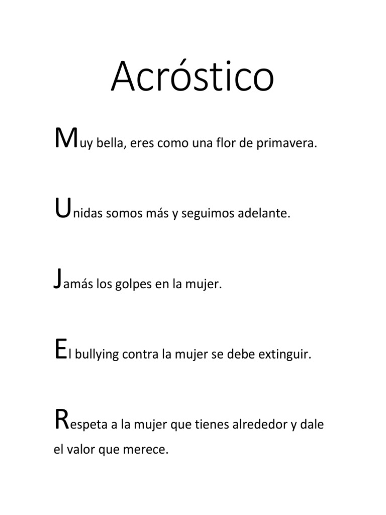 Acrostico PDF | PDF
