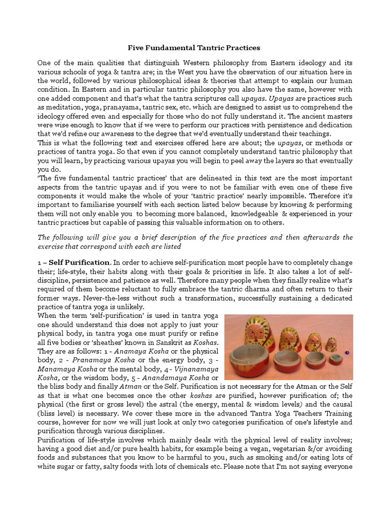 Five Fundamental Tantric Practices | PDF | Tantra | Prana