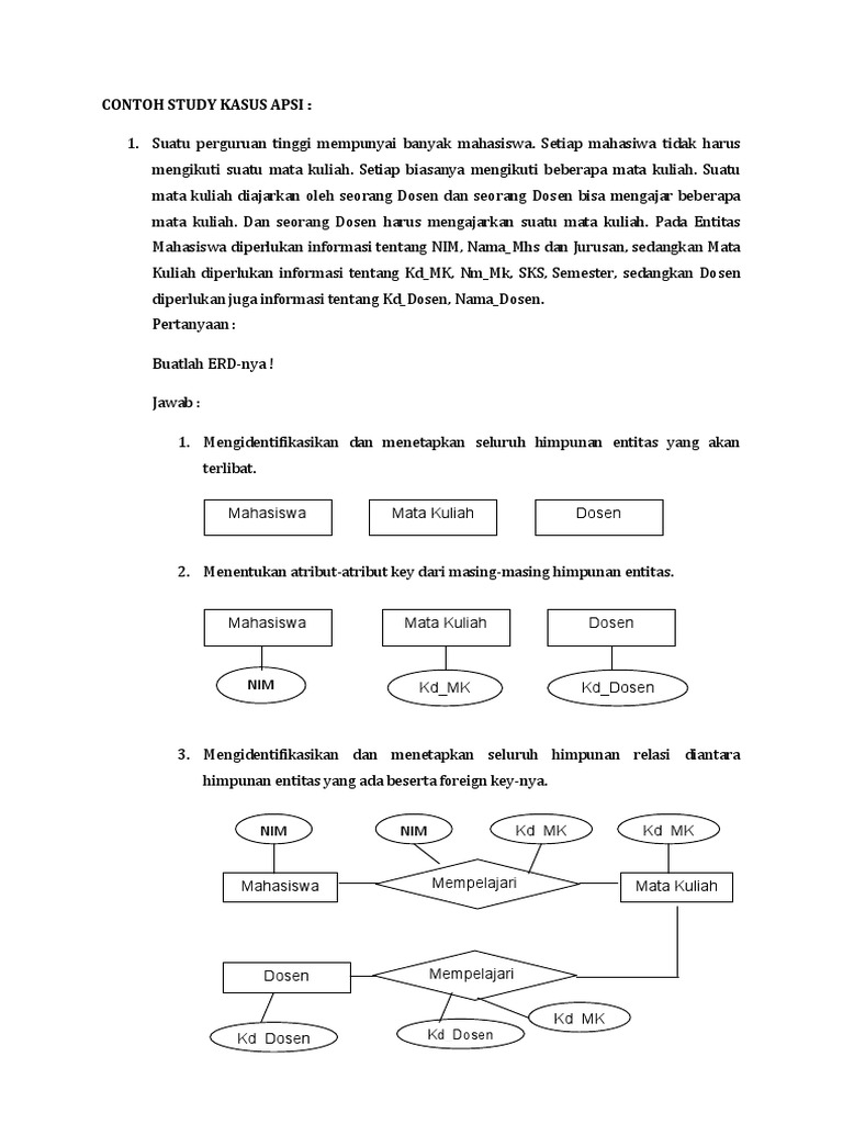 ERD dan Normalisasi Data Mahasiswa | PDF