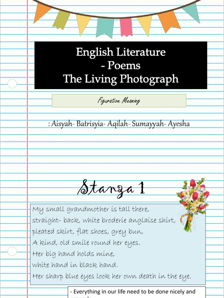 Analyzing "The Living Photograph" Poem | PDF