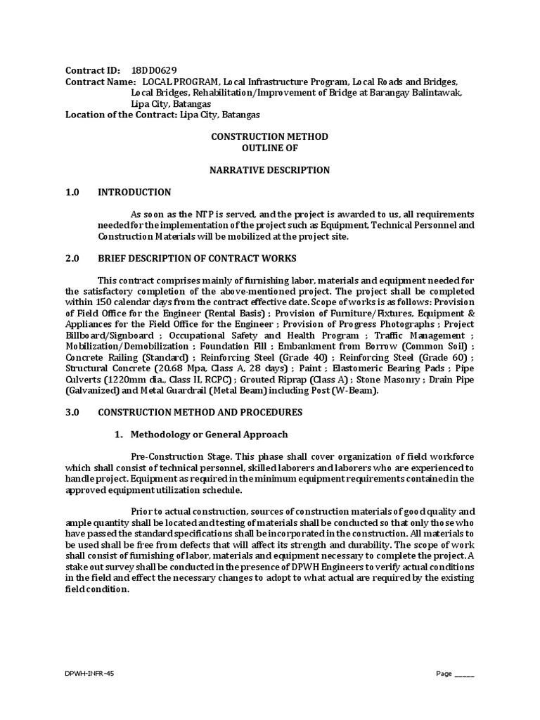 DPWH-INFR-45 Page | PDF | Building Engineering | Civil Engineering