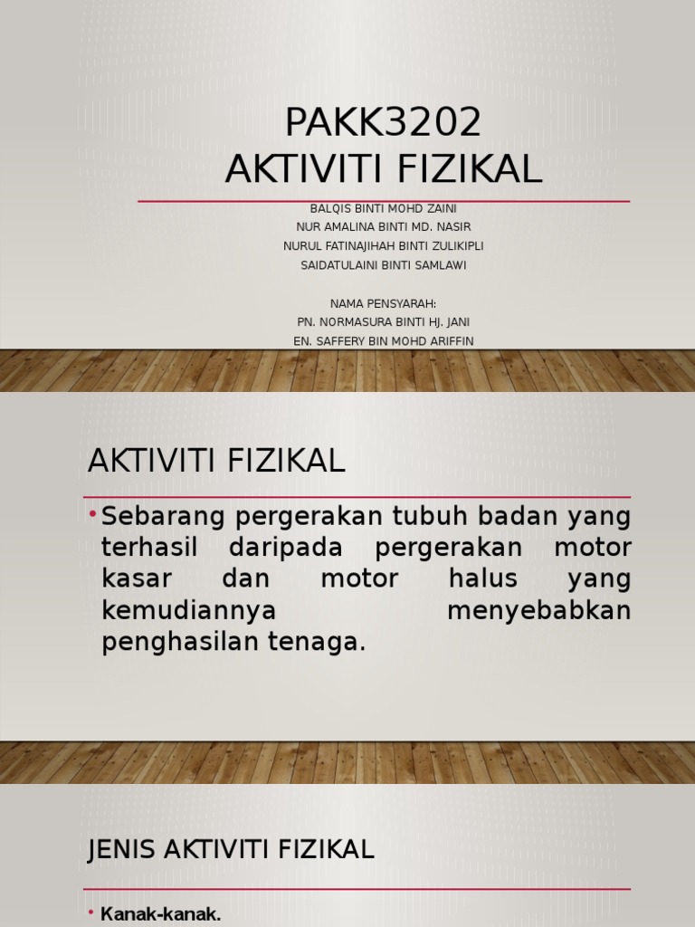 Bab 2 Aktiviti Fizikal (Bal, Amal, K. Atin, Cin) | PDF