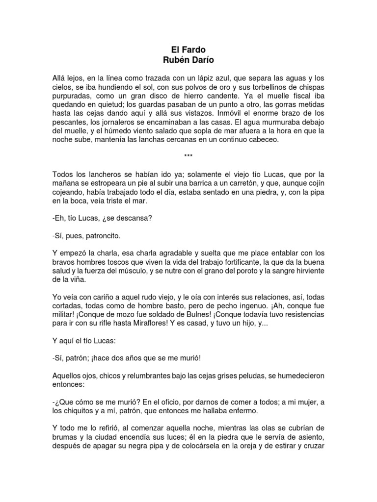 Análisis Del Poema El Fardo | PDF