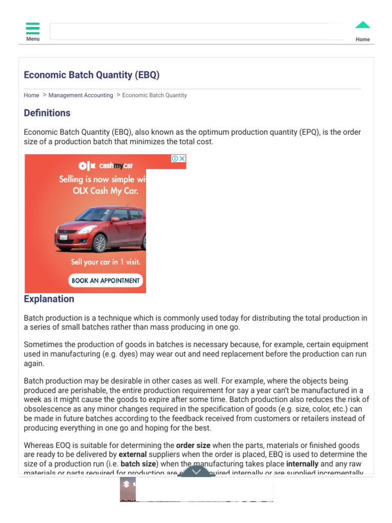 Ebq | PDF | Management Accounting | Inventory