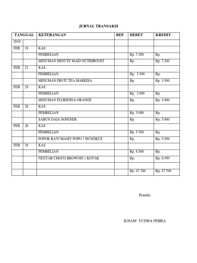 Jurnal Transaksi | PDF