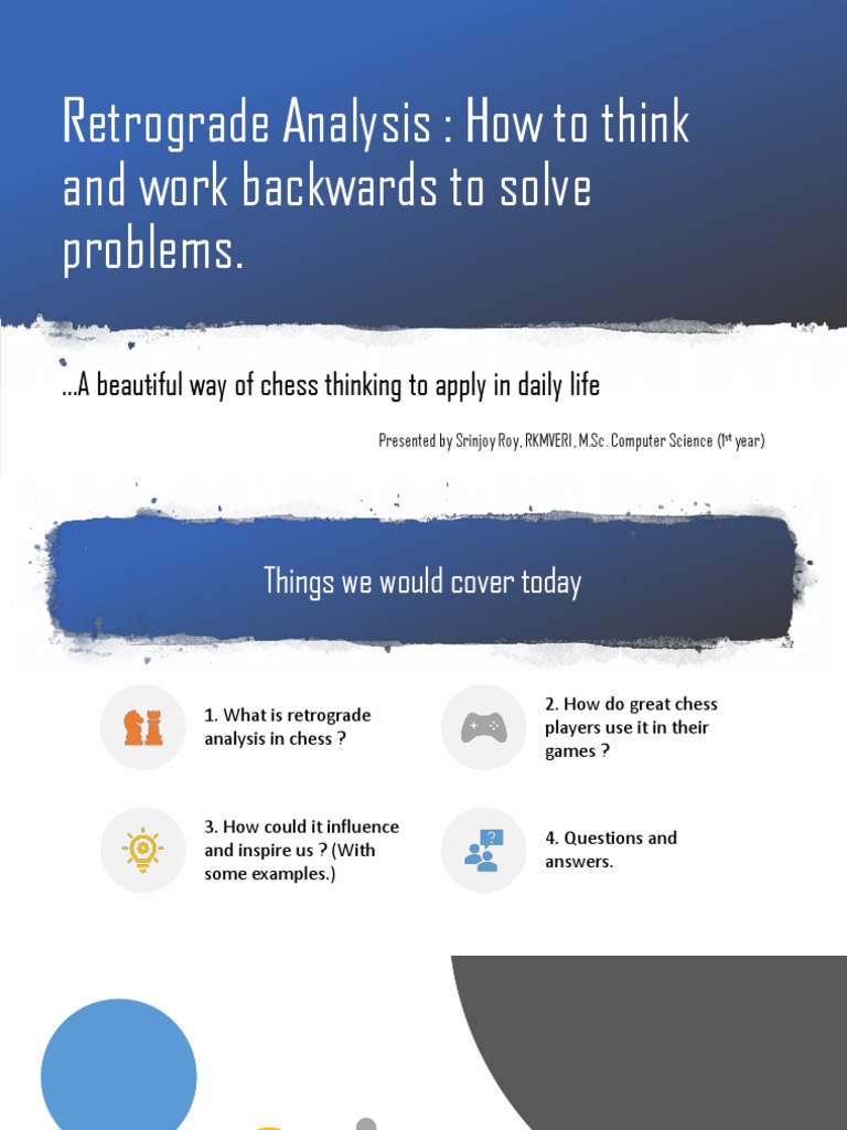 Retrograde Analysis in Chess & Life | PDF