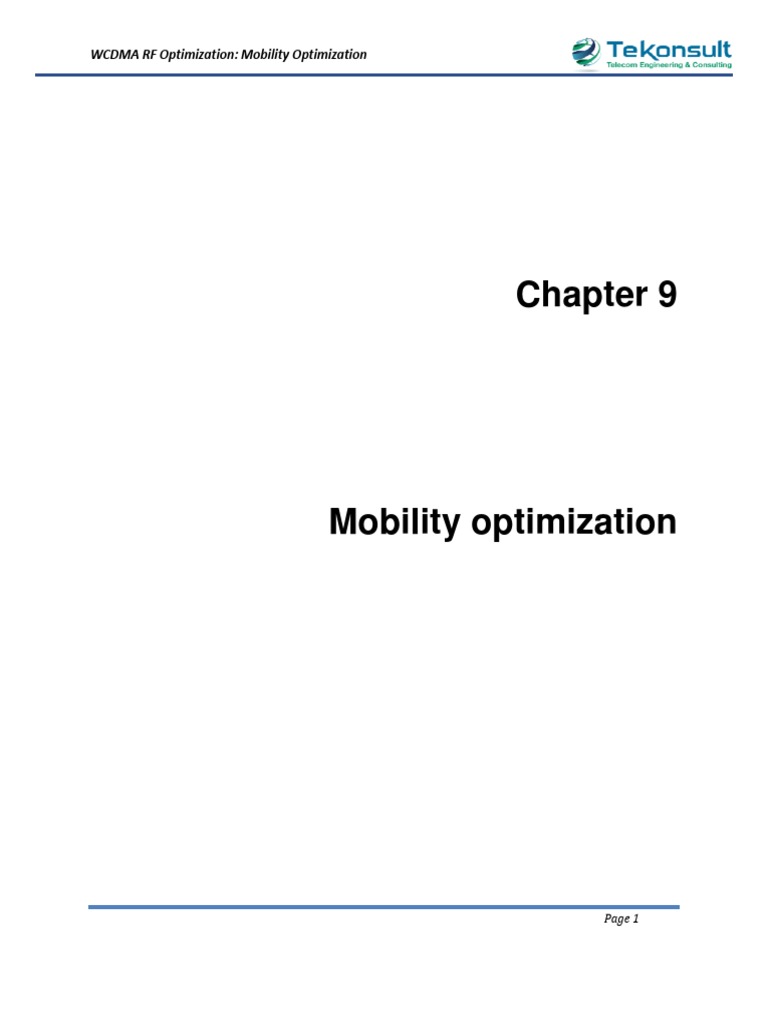 09 Mobility Optimization | PDF | Wireless | Electronic Engineering