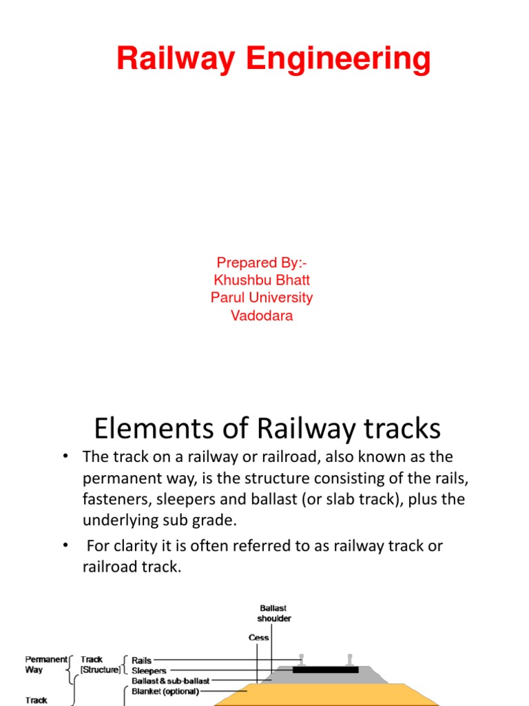 Elements of Railway Tracks | PDF | Track Gauge | Track (Rail Transport)
