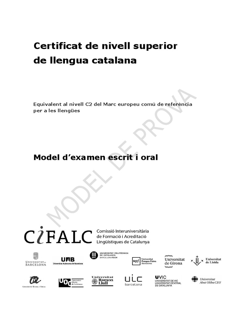 C2modeldeprova 2019 | PDF