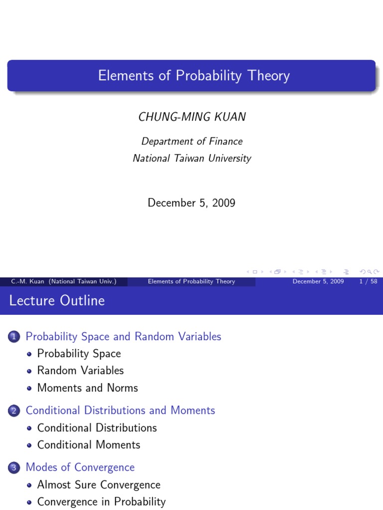 Key Concepts in Probability Theory | PDF | Probability Theory ...