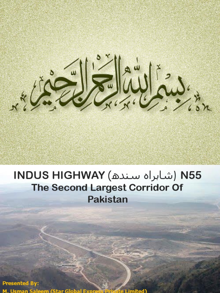 Presentation Indus Highway (n55) | PDF | Indus River | Khyber Pakhtunkhwa