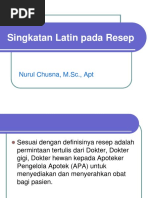 Daftar Singkatan Penulisan Resep | PDF