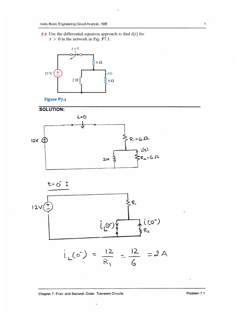 Solving Transient Circuit Problems: A Collection of Worked Examples on First- and Second-Order ...