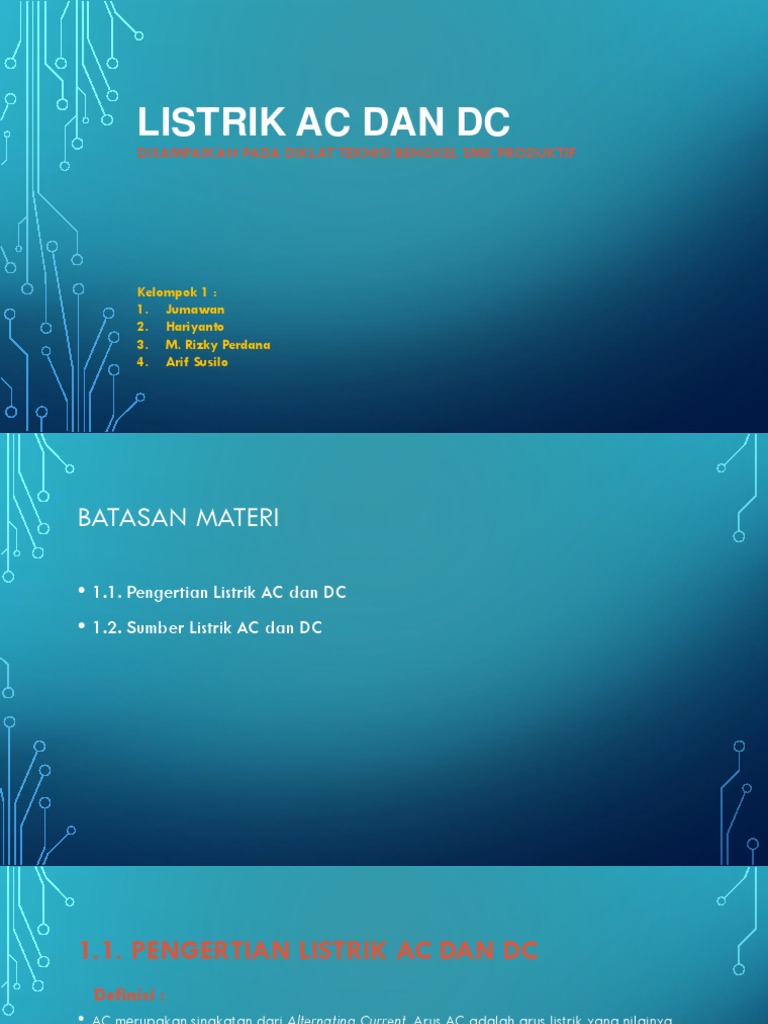 Pengertian Listrik AC dan DC | PDF | Griya & Taman
