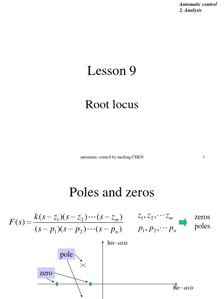 Root Locus Analysis | PDF | Mathematical Analysis | Teaching Mathematics
