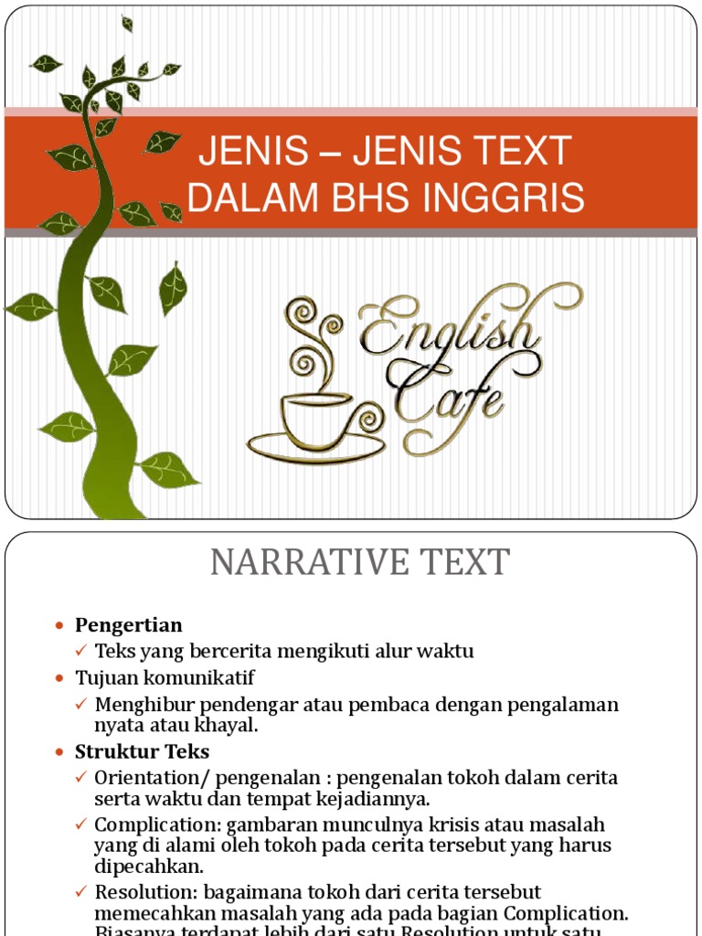 Jenis - Jenis Text Dalam Bhs Inggris | PDF | Mangrove | Chocolate