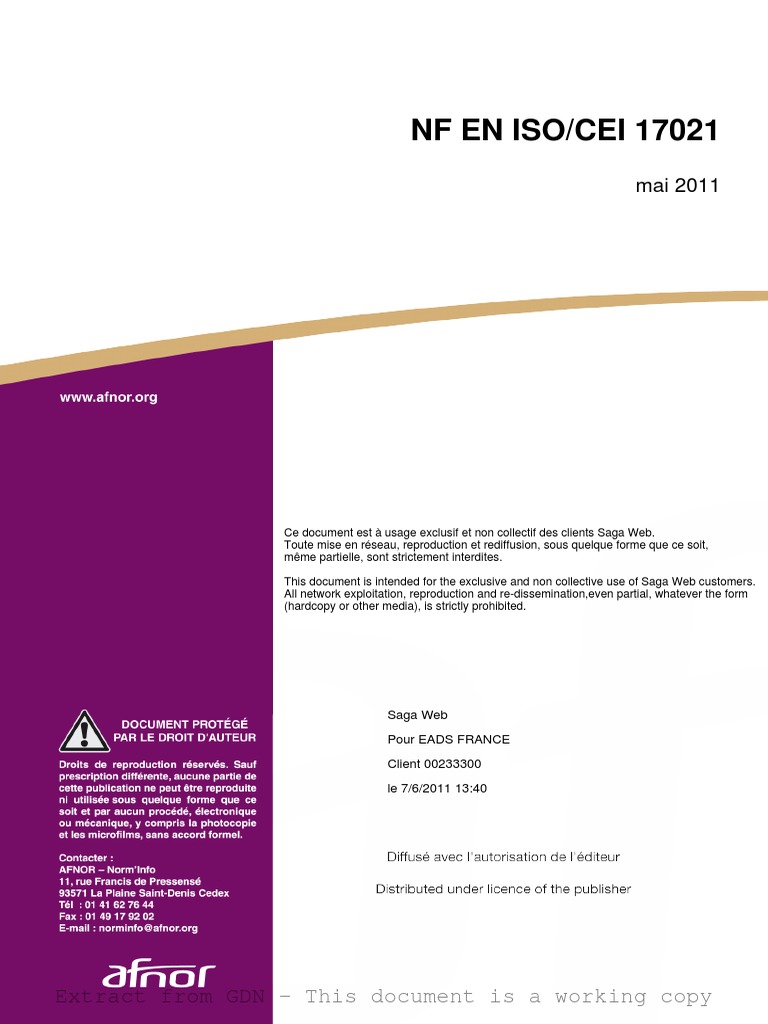 ISO 17021 - Évaluation de La Conformité | PDF | Organisation ...