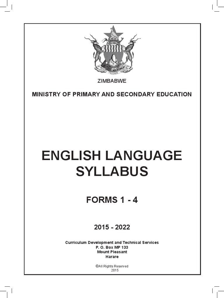 English Language Syllabus Min | PDF | Verb | Noun