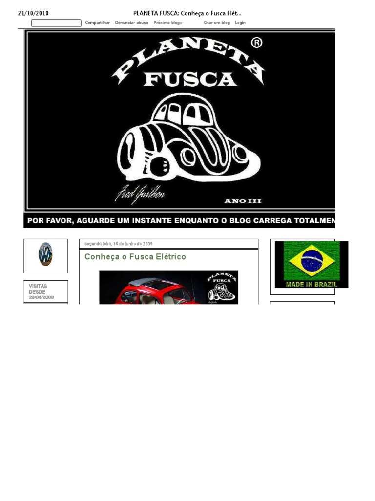 PLANETA FUSCA - Conheça o Fusca Elétrico | PDF | Volkswagen | Suspensão ...