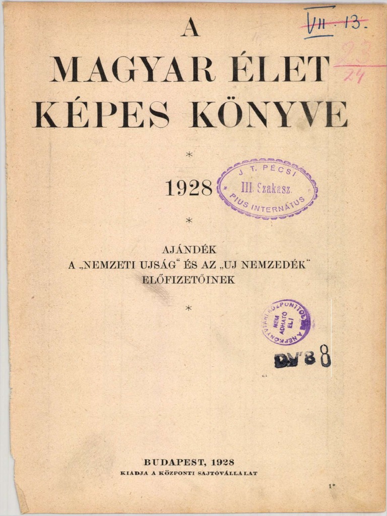 A Magyar Élet Képes Könyve, 1928 | PDF