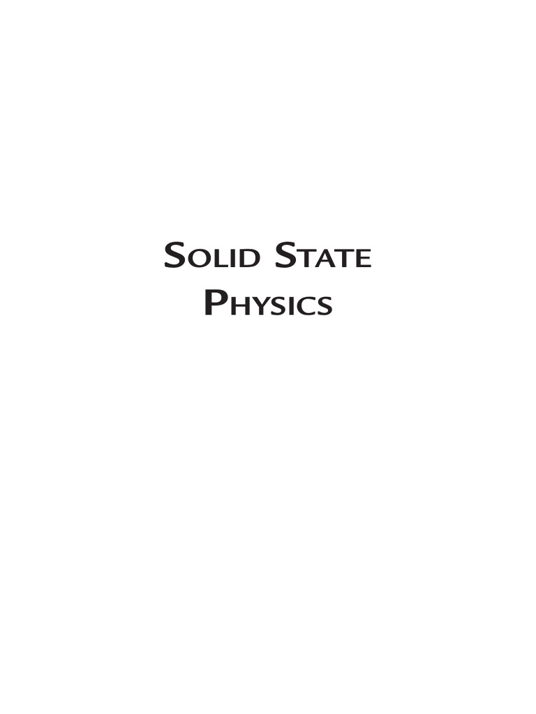 Solidstatephysics PDF | PDF | Atoms | Atomic Nucleus