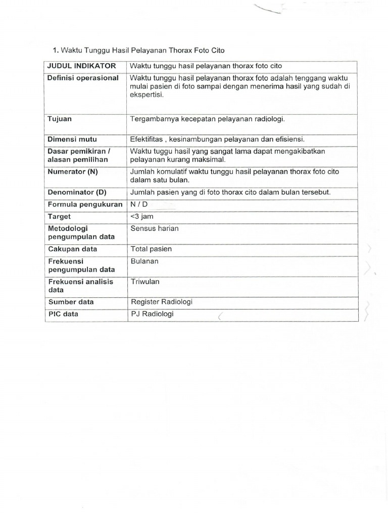 1.waktu Tunggu Hasil Pelayanan Thorax Foto Cito PDF | PDF