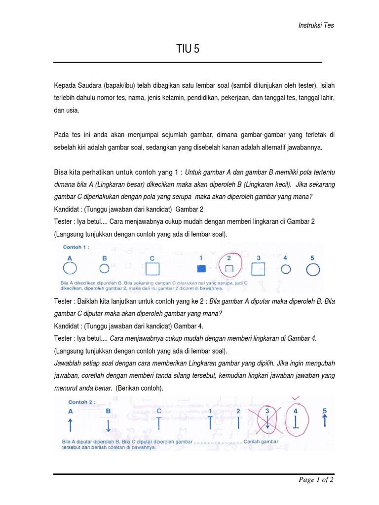 Instruksi Tiu 5 PDF | PDF