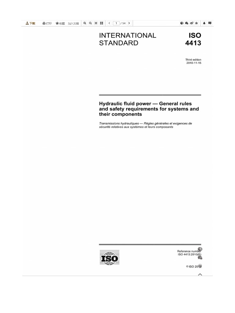 ISO 4413 Hydraulic Fluid Power PDF | PDF