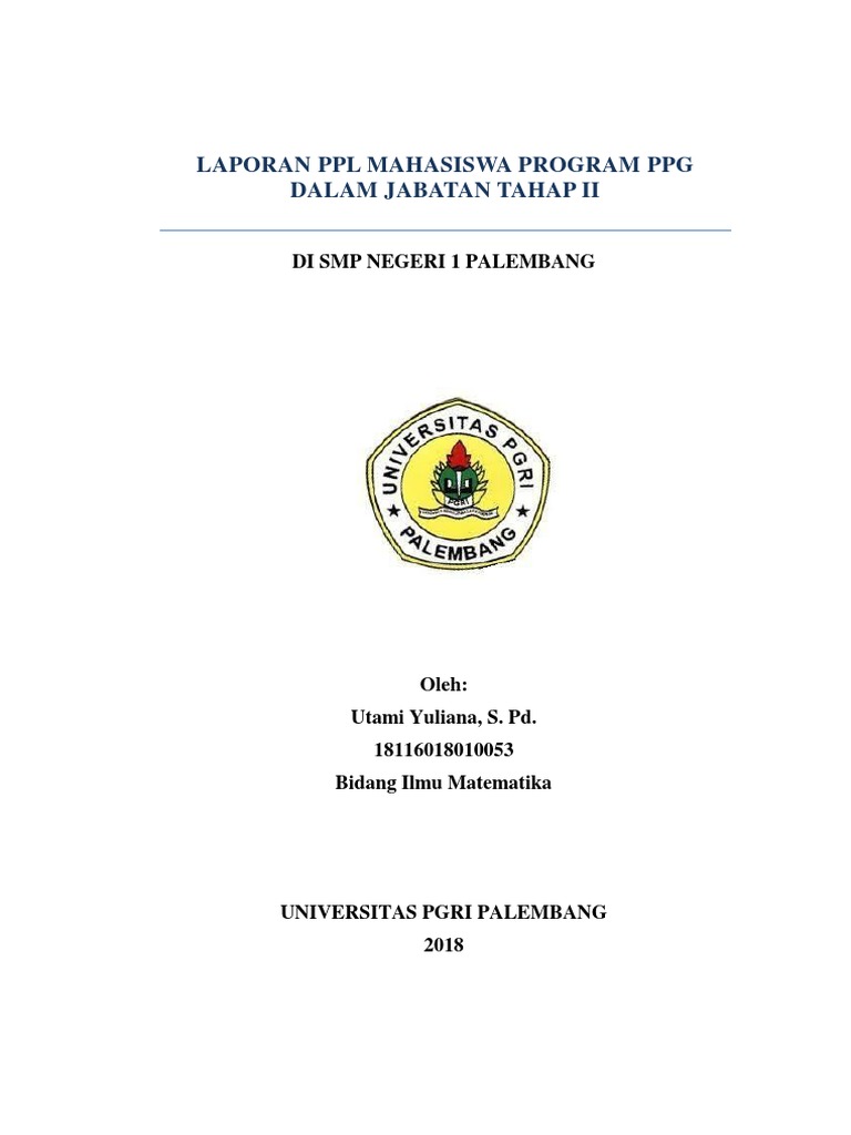 Cover Laporan PPG | PDF