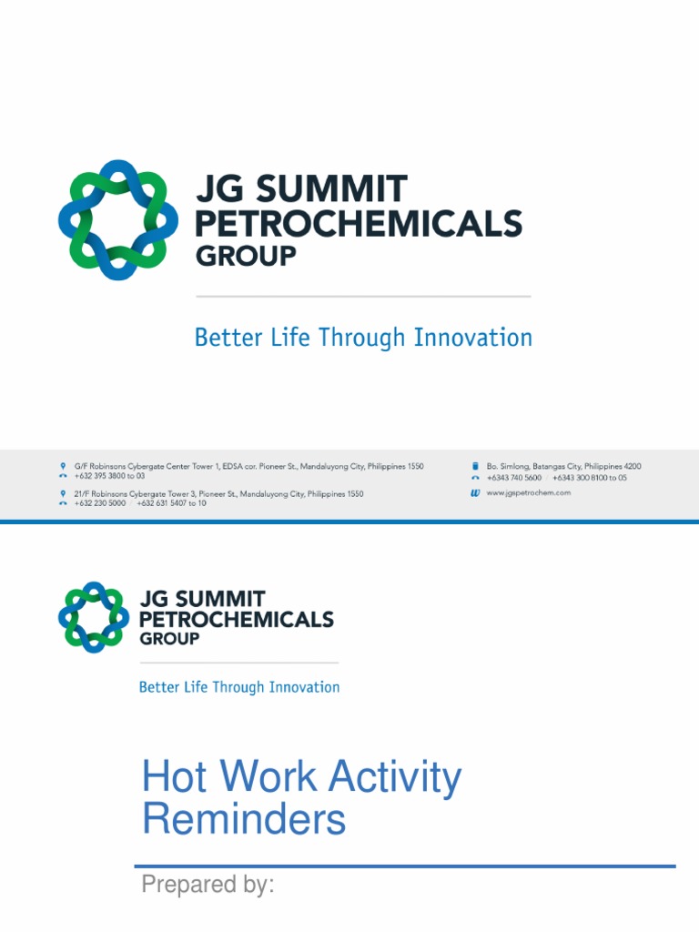 Hot Work Activity Reminders | PDF | Fires | Fire Safety