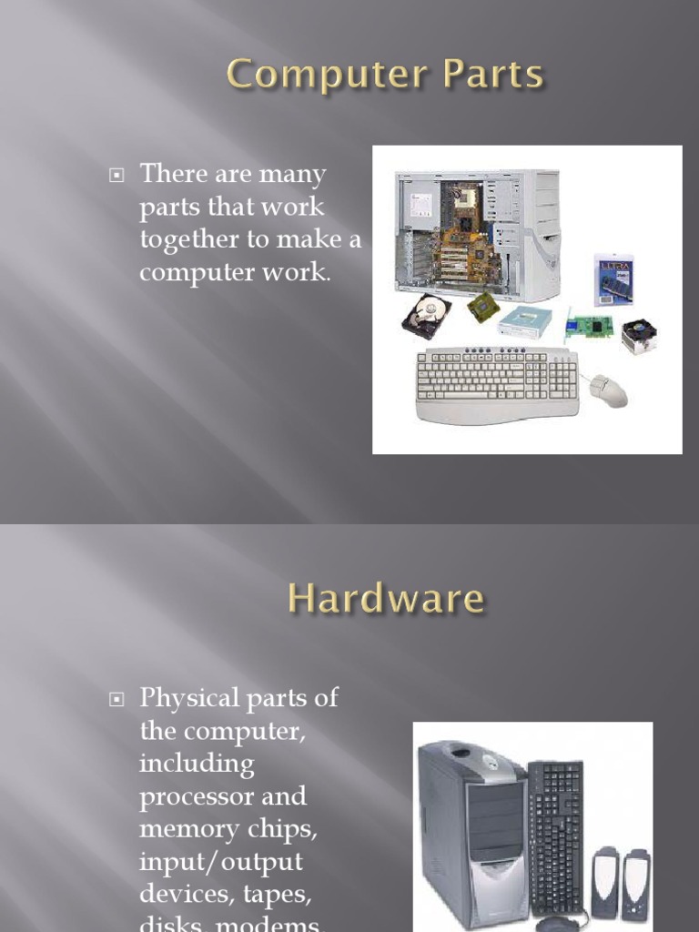 The Major Components and Parts of a Computer System | PDF | Computer Hardware | Input/Output