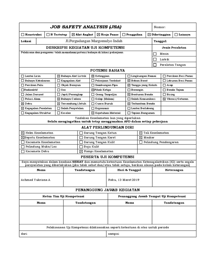 14.job Safety Analysis | PDF
