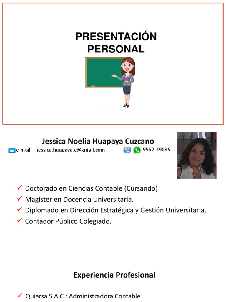 Presentacion Personal | PDF