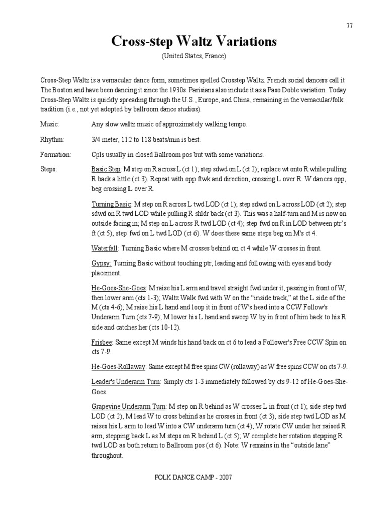 Fundamental Dance Steps | PDF | Ballroom Dance | Waltzes