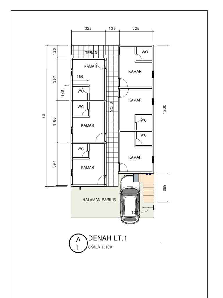 Denah Kost 3 Lantai di Ngawi | PDF