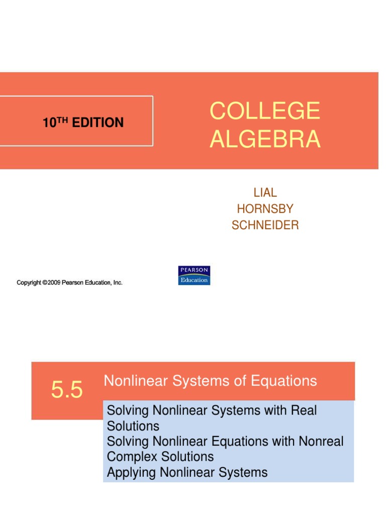 System of Non Linear | PDF | Nonlinear System | Factorization
