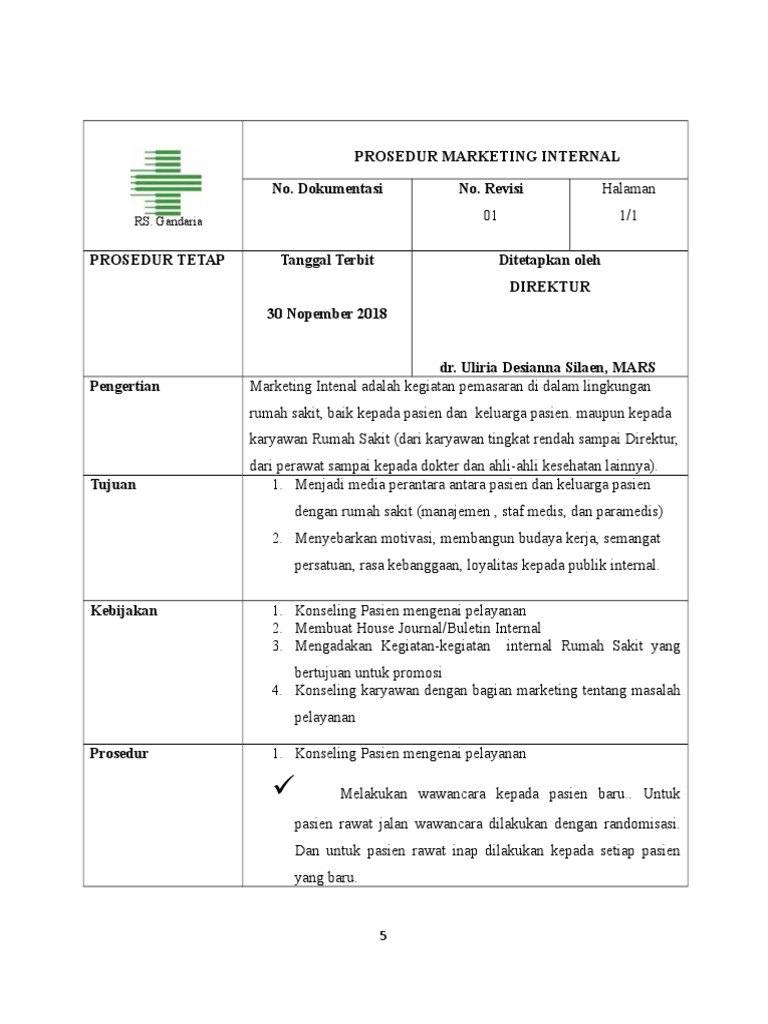 Sop Marketing | PDF