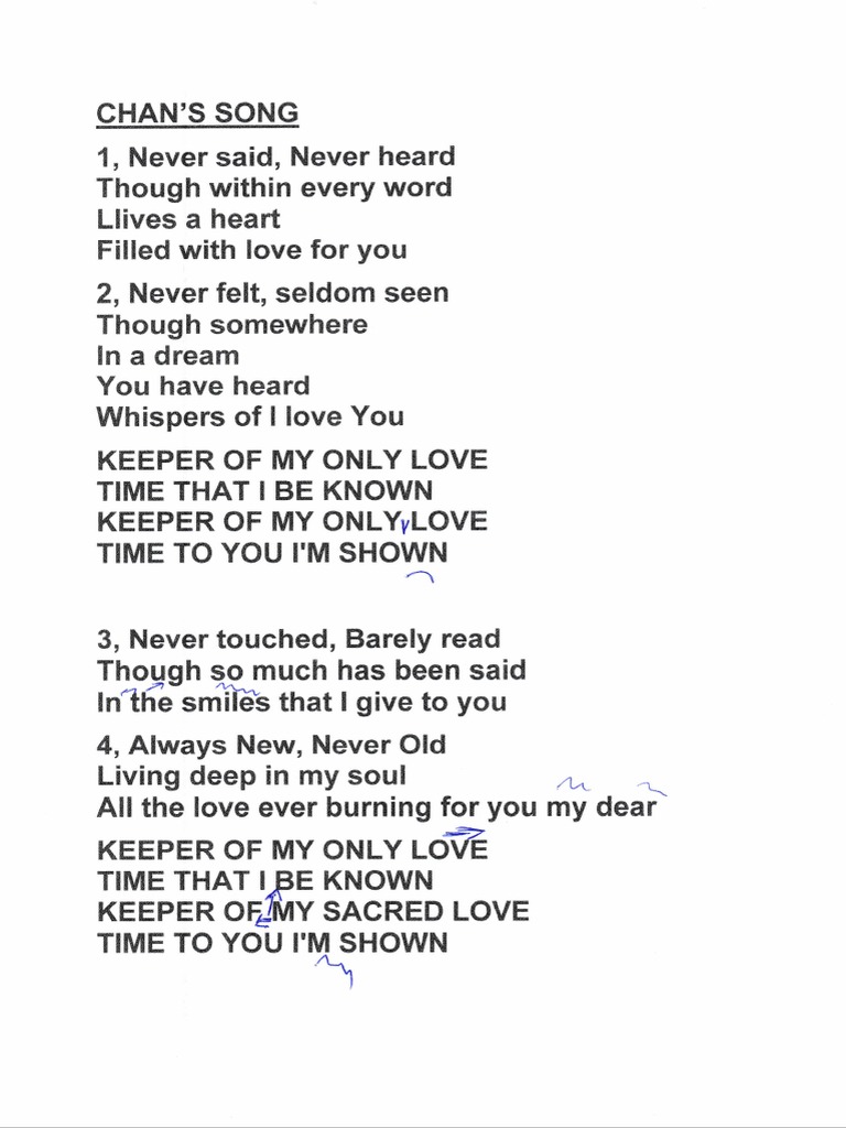 Chans Song Txt Noty Melodie Pdf