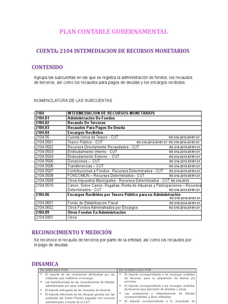Plan Contable Gubernamental | PDF | Bancos | Economias