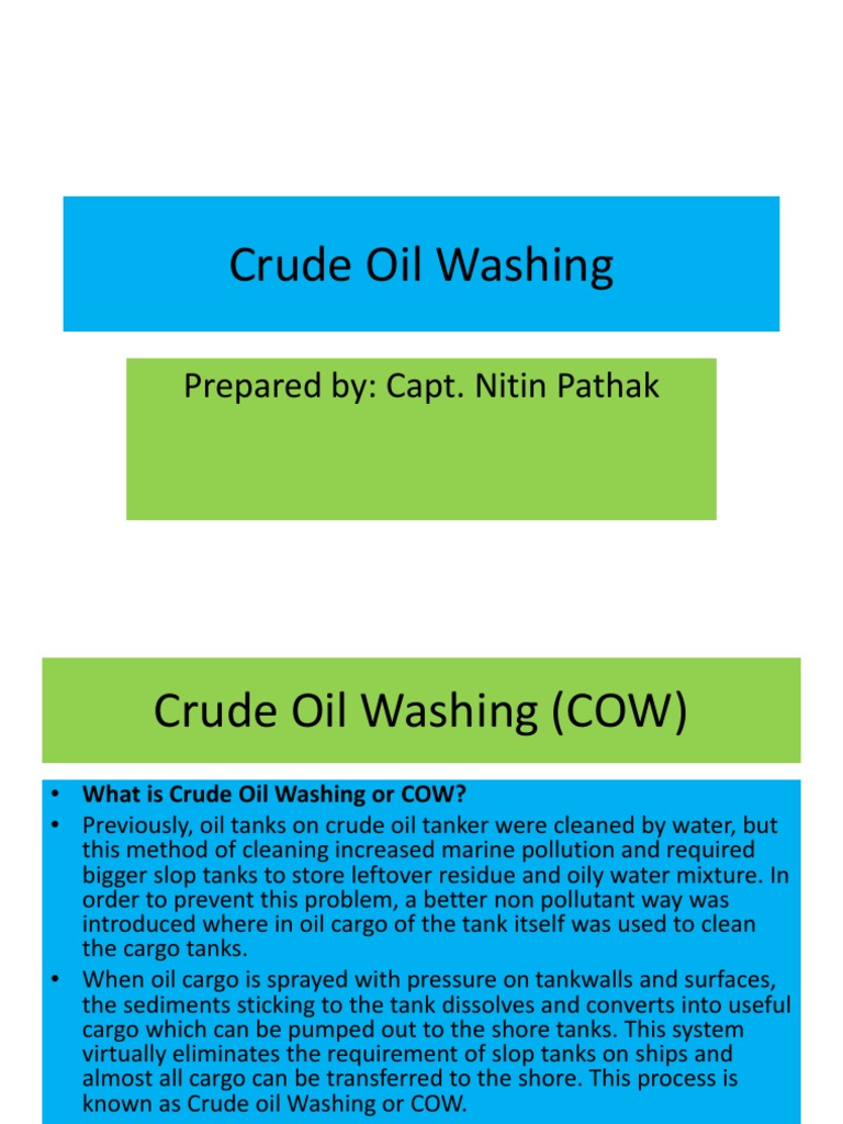 Crude Oil Washing Process Guide | PDF | Oil Tanker | Nature