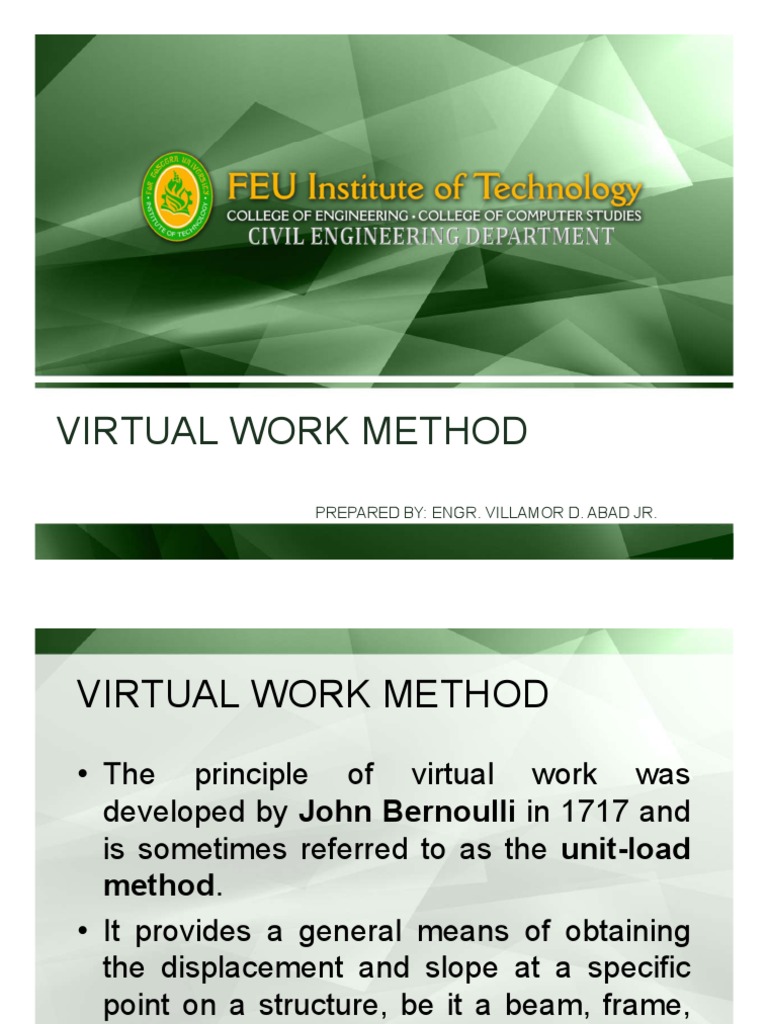 Virtual Work Method | PDF | Beam (Structure) | Deformation (Mechanics)