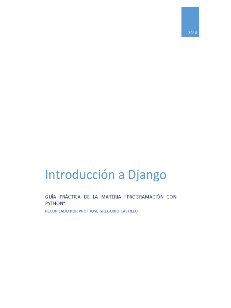 Introducción A Django PDF | PDF | Python (lenguaje de programación) | Servidor web