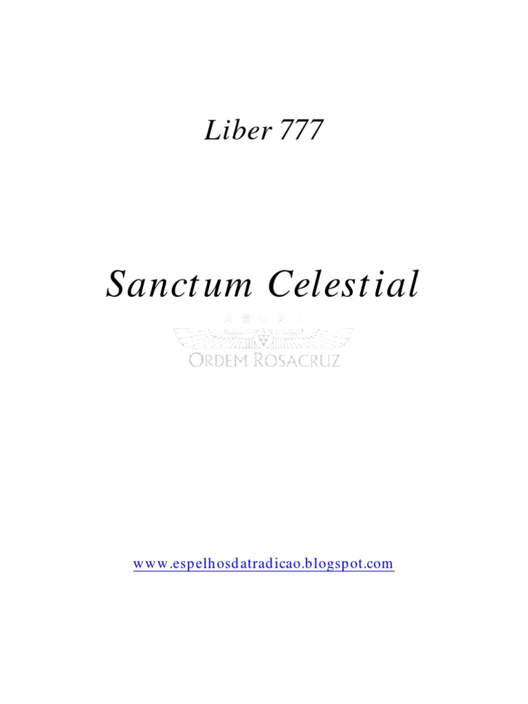 Liber 777 - Sanctum Celestial | PDF | Rosacrucianismo | Cosmologia