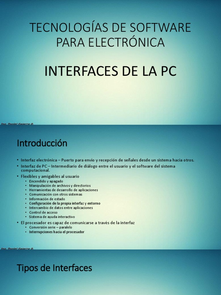 1 - Interfaces de La PC PDF | PDF | USB | Computación de 64 bits