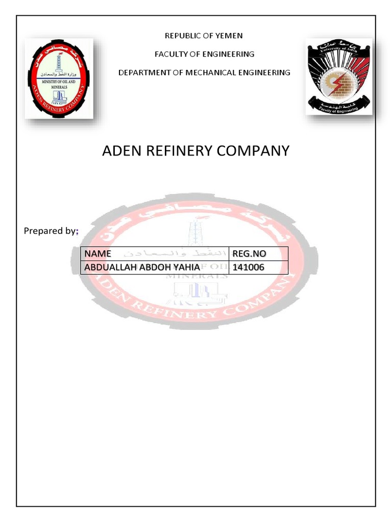 Aden Refinery Company Overview | PDF