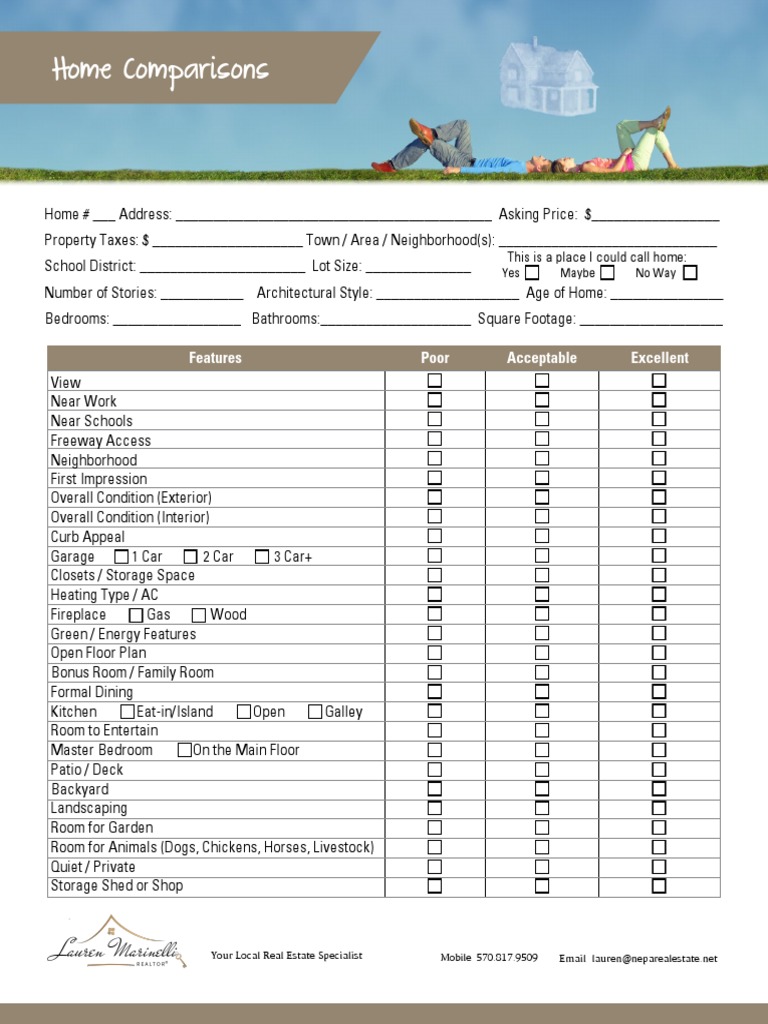 Albany Home Comparison Checklist | PDF