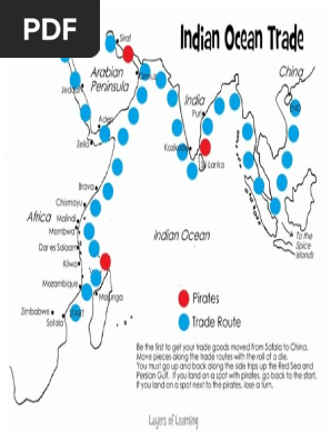 Indian Ocean Trade Goods Map